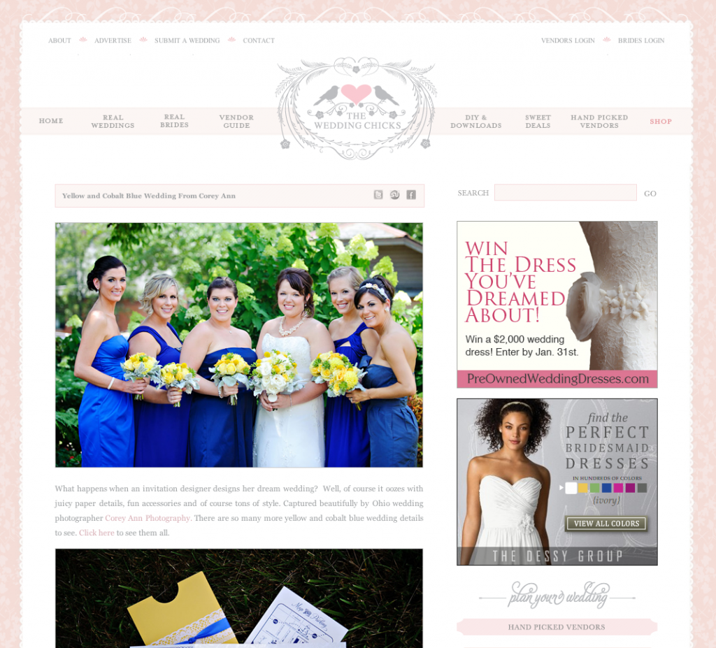 Press | Wedding Chicks - Corey Ann Photography