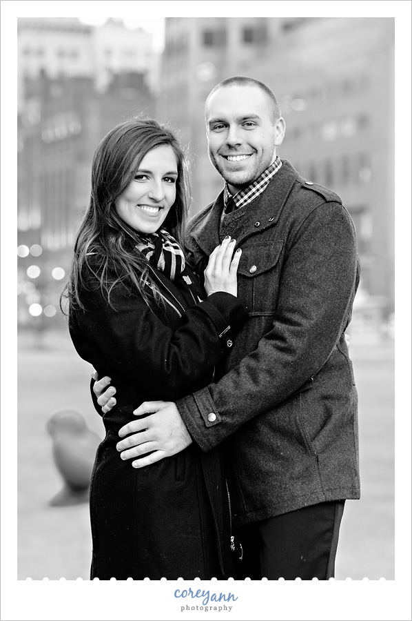 Downtown Cleveland Engagement Session with Brittany and Scott - Corey ...
