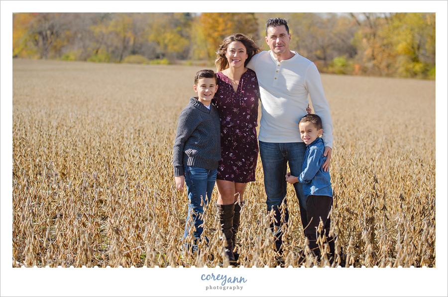 Green Ohio Family Mini Session in a Field - Corey Ann Photography